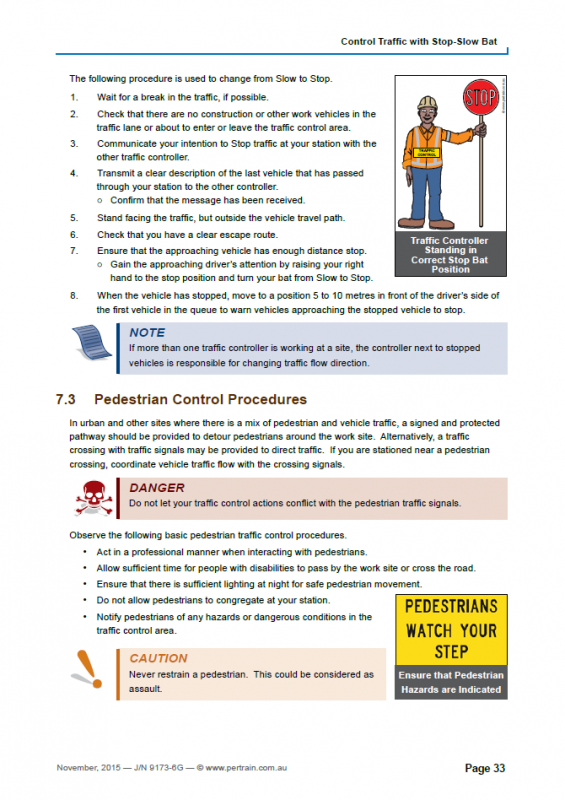 Control Traffic with a Stop Slow Bat (RIIWHS205E) - Training Package ...