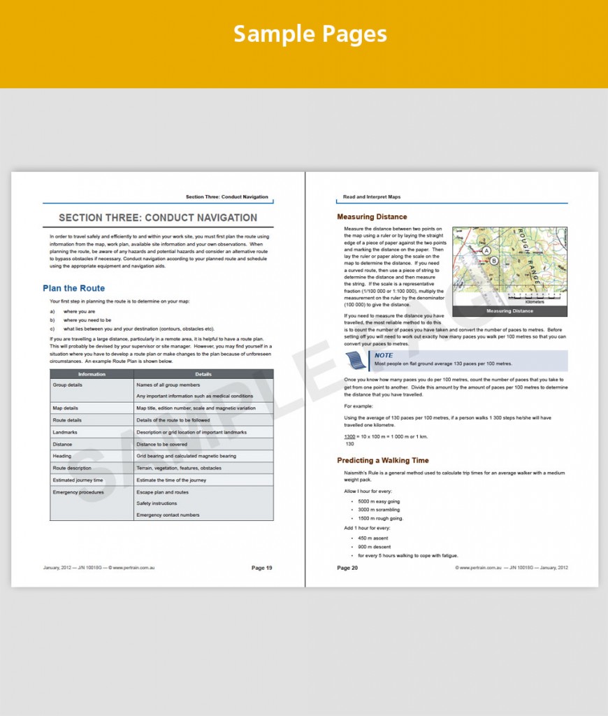 Read and Interpret Maps (RIISTD201E) - Training Package