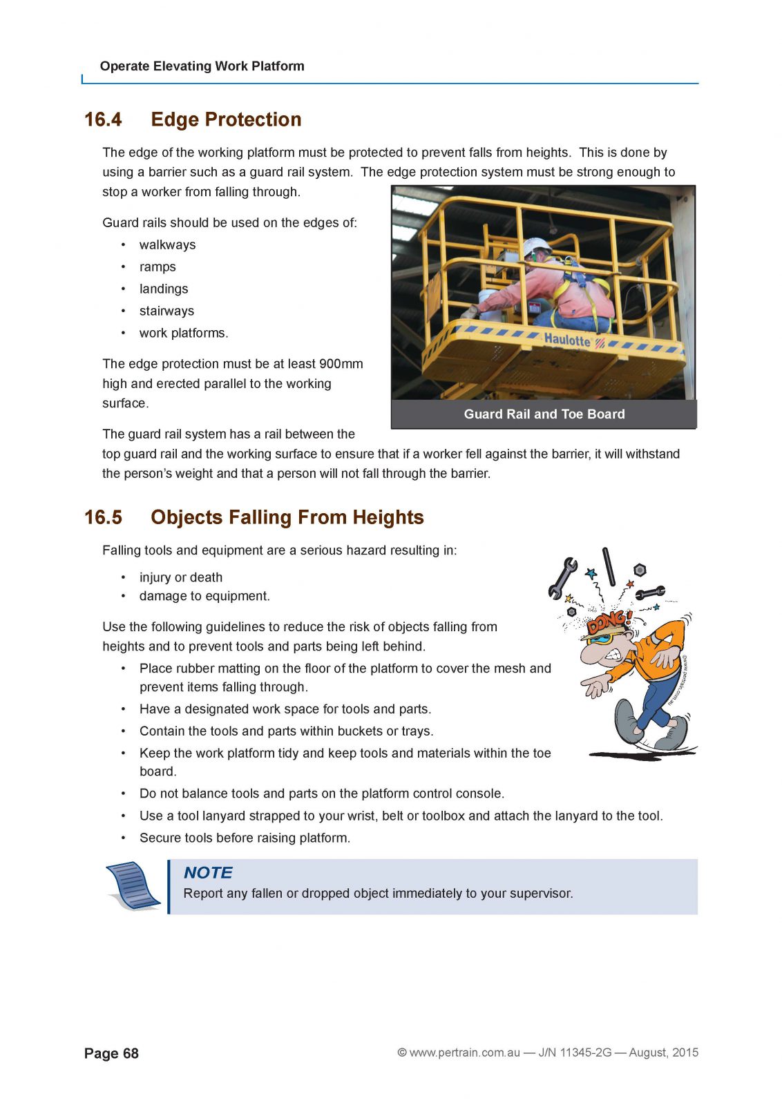 Operate Elevating Work Platform (EWP) (RIIHAN301E)