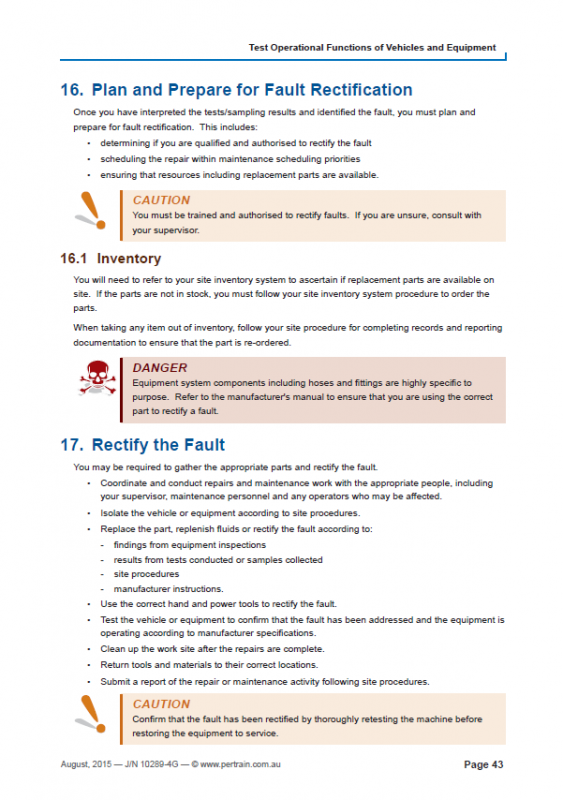Test Operational Function (RIISAM301F)