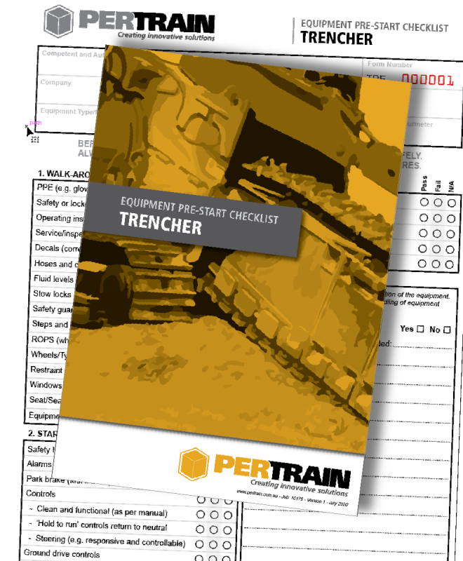 Trencher Pre Start Checklist Books