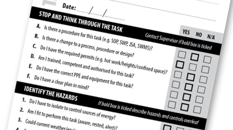 Take 5 and Hazob - Risk Assessment Tools