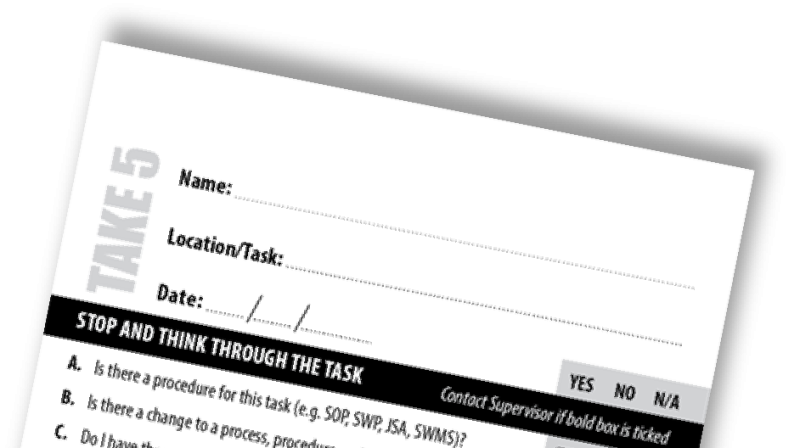 Take 5 and Hazob - Risk Assessment Tools