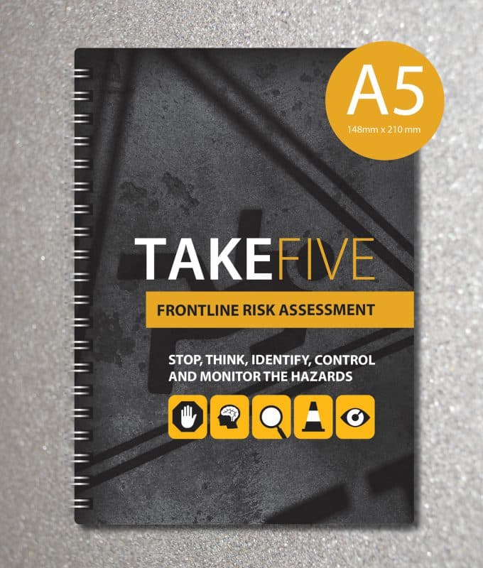 TAKE 5 risk assessment checklist book (A5 size)